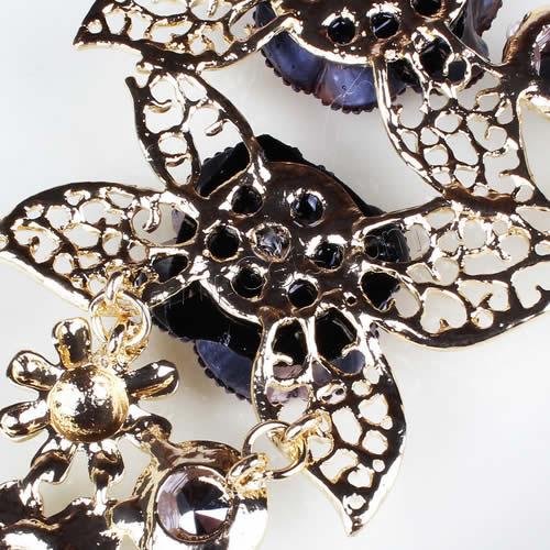 Rhinestone Zinc Alloy Jewelry Set earring necklace with Crystal with ...