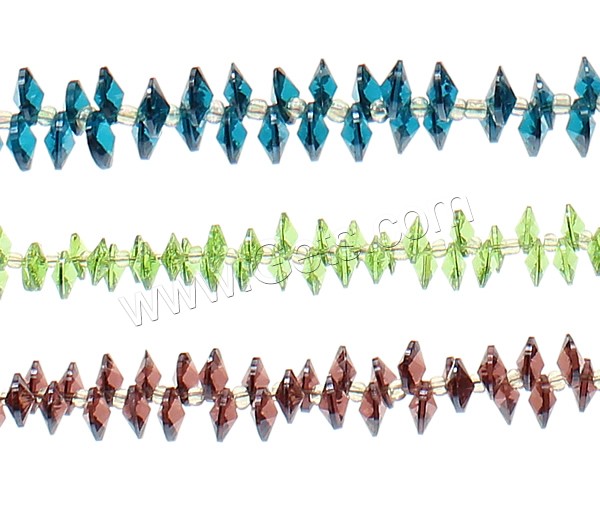 Bicone Crystal Beads with Glass Seed Beads Double Cone - Milky Way Jewelry